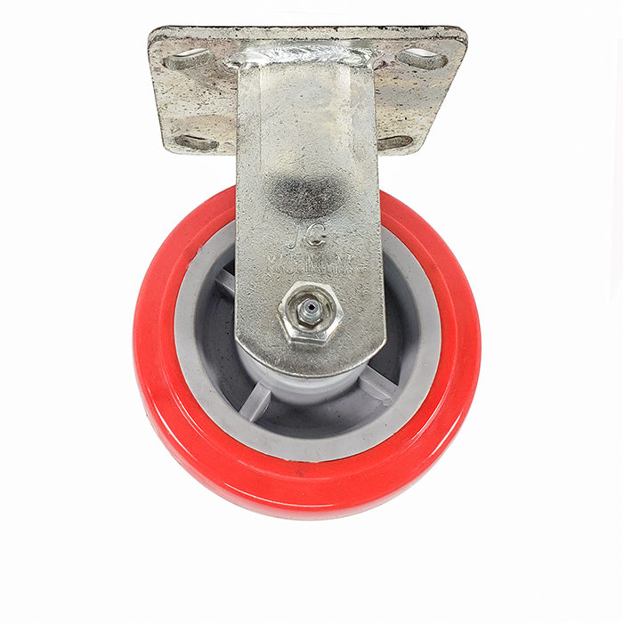 5" x 2" Rigid Caster with Polyurethane on Polyolefin Wheel - JC Pacific ...