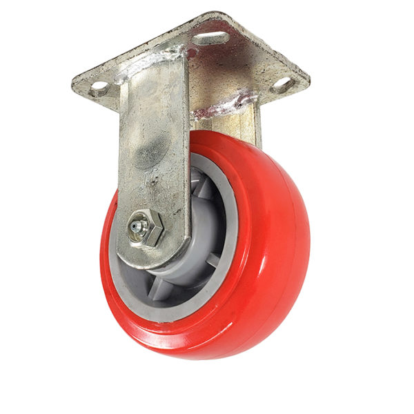5" x 2" Rigid Caster with Polyurethane on Polyolefin Wheel - JC Pacific ...